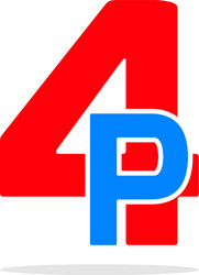 P1 letter logo Royalty Free Vector Image - VectorStock