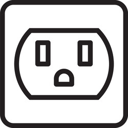 Plug socket icon template black color editable Vector Image