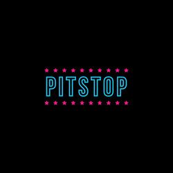 Pit stop cafe logo icon template for restaurant Vector Image