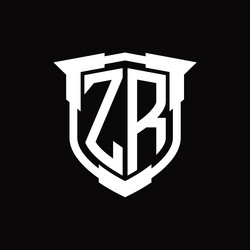 Zr logo monogram with triangle and hexagon Vector Image