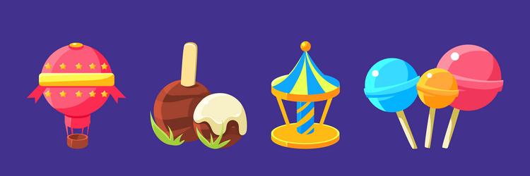 Amusement park attraction and carousel as festival