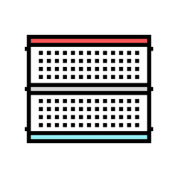 Breadboard prototyping electronics color icon Vector Image