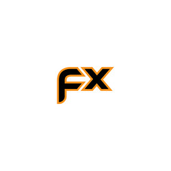Fx logo design template graphic brand Royalty Free Vector