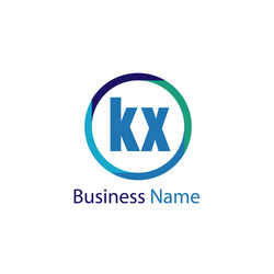 Initial letter kx logo template design Royalty Free Vector