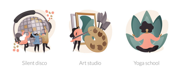 Entertainment and recreation abstract concept Vector Image