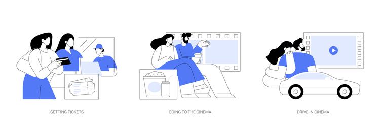 Evening entertainment isolated cartoon Royalty Free Vector