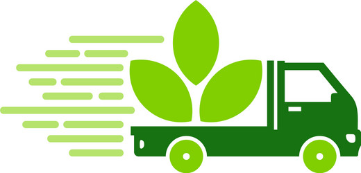 Green delivery logo icon design Royalty Free Vector Image