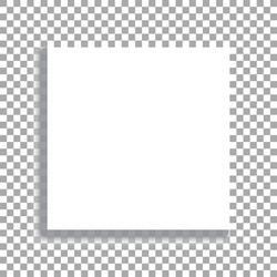 White square ragged paper scrap with soft shadow Vector Image