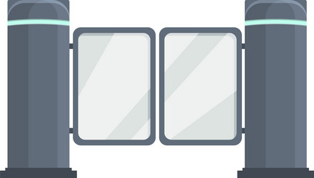 Automatic gate icons set cartoon style Royalty Free Vector