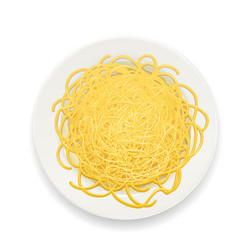 Beef steak and pasta Royalty Free Vector Image