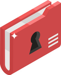 Grab this doodle icon of folder access Royalty Free Vector