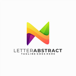 Letter n colorful design template Royalty Free Vector Image