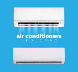 Air conditioner system advertising poster Vector Image