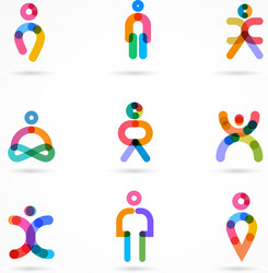 Abstract people icons Royalty Free Vector Image