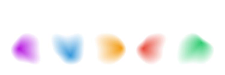 Gradient blur blob shapes Royalty Free Vector Image