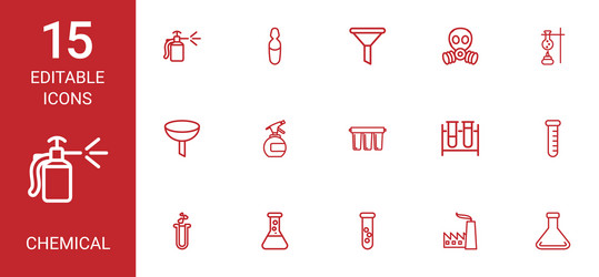 Chemical icons Royalty Free Vector Image - VectorStock