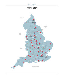 Colorful map uk united kingdom with regions Vector Image