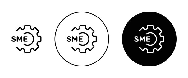 Sme icon set small enterprise expert symbol Vector Image