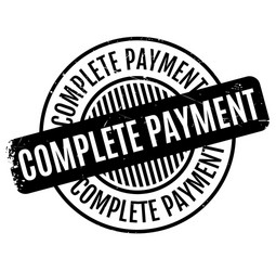 Complete payment rubber stamp Royalty Free Vector Image