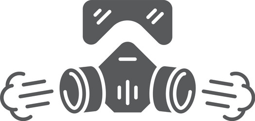 Gas mask icon symbol isolated on white background Vector Image