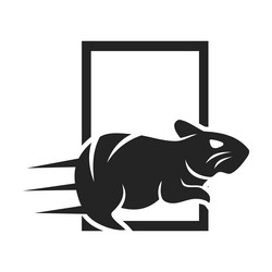 Hamster logo template isolated brand identity Vector Image