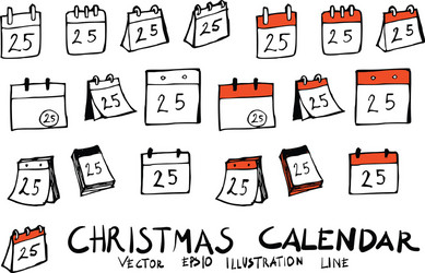 Hand drawn calendar isolated sketch black Vector Image