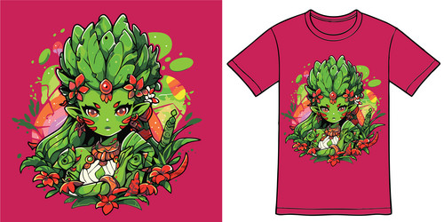 Delightful character concept for your tshirt Vector Image