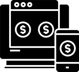 Income black icon concept Royalty Free Vector Image