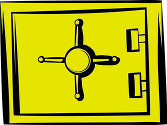 Safe icon cartoon Royalty Free Vector Image - VectorStock