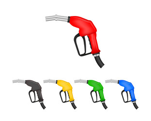 Red fuel banner injector for gasoline diesel Vector Image