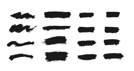 Brush set collection freehand grunge Royalty Free Vector