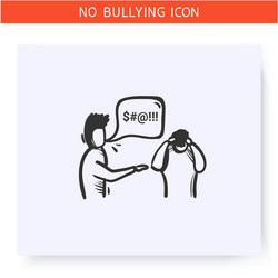 Sexual harassment icon outline sketch drawing Vector Image