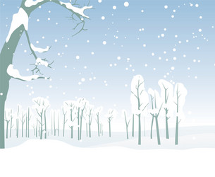 Winter forest Royalty Free Vector Image - VectorStock