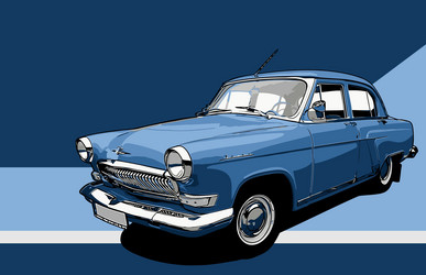 Classic car template for graphic design Royalty Free Vector