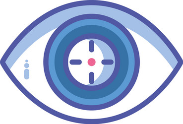 Security eye fintech icon Royalty Free Vector Image