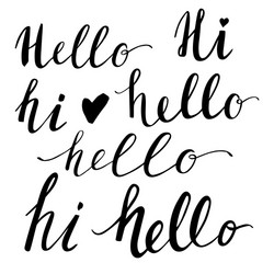 Hand lettering simple alphabet Royalty Free Vector Image