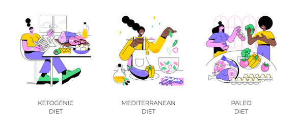 Dieting Girl Royalty Free Vector Image Vectorstock
