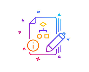 Technical algorithm icon project documentation Vector Image