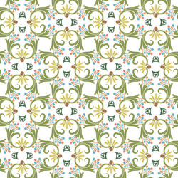 Embroidery baroque floral seamless pattern Vector Image