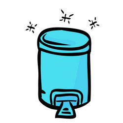 Simple light blue hand draw sketch of sparkling Vector Image