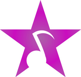 Star singer logo design inspiration Royalty Free Vector