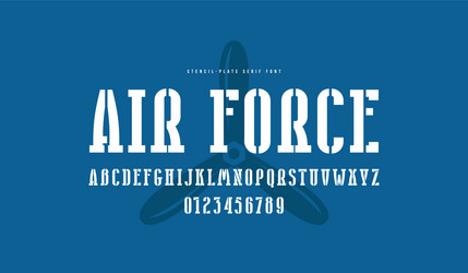 Air Force Font Vector Images (over 130)