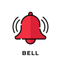 Turn on notification button icon for social media Vector Image