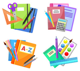 School supplies bubble Royalty Free Vector Image