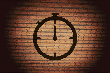 Timer icon symbol flat modern web design with long
