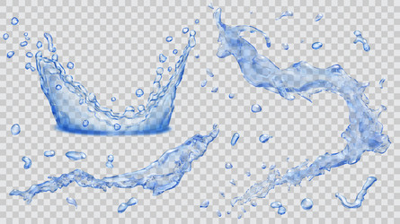 Transparent water splash Royalty Free Vector Image