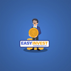 Easy invest indian mascot logo Royalty Free Vector Image