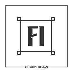 Initial letter fi logo template design Royalty Free Vector