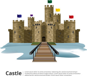 Princess castle isolated on white background Vector Image