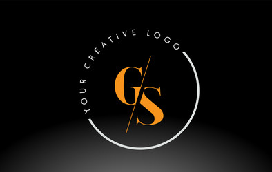 Gs artistic letter logo design with serif font Vector Image